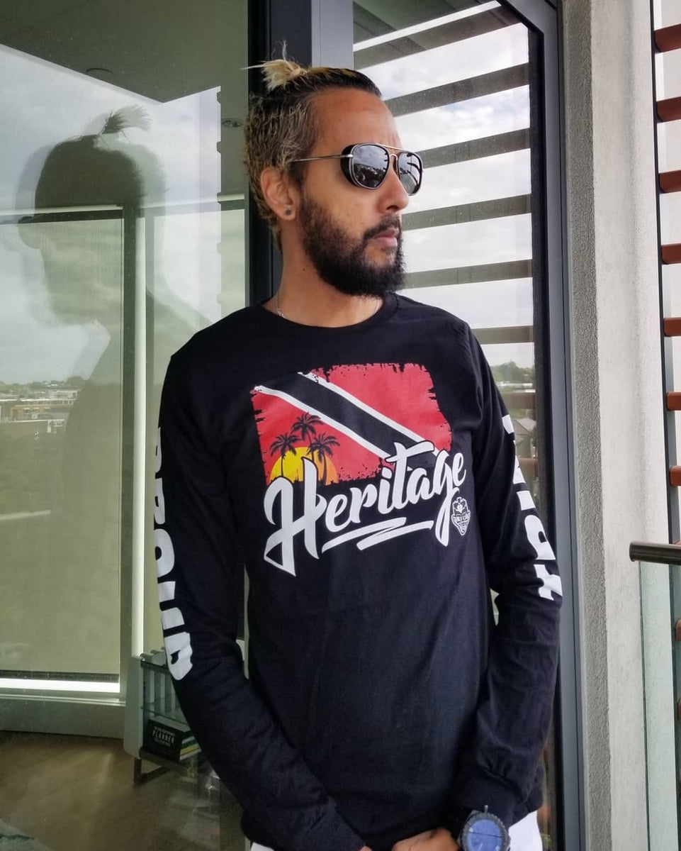 Heritage - Trinidad and Tobago "PROUD TRINI" Unisex Long Sleeve Tee ...