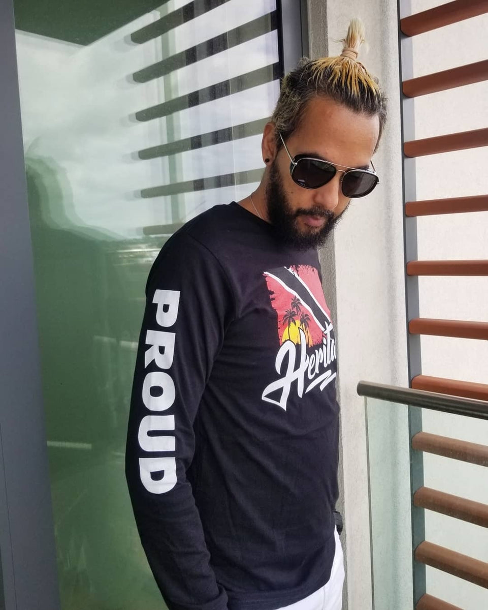 Heritage - Trinidad and Tobago "PROUD TRINI" Unisex Long Sleeve Tee ...